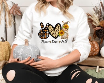 Peace Love Fall Png, Fall Sublimation Designs Downloads, Sublimation ...