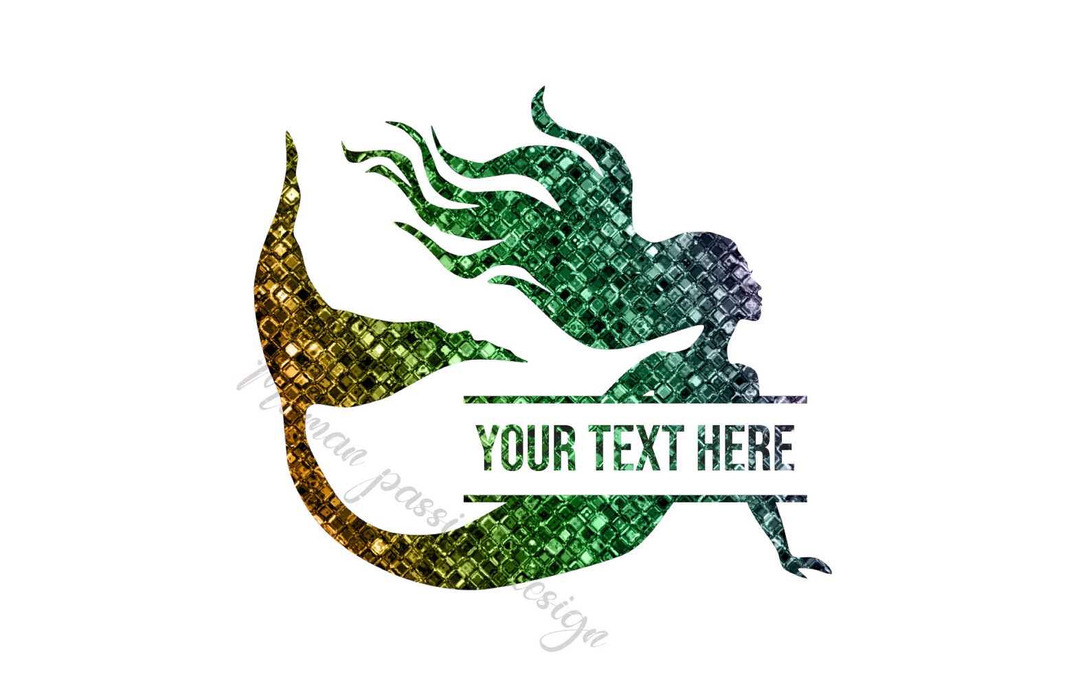 Mermaid Svg With Custom Name Mermaid T-shirt Svg Files - Etsy