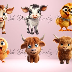 Set of 32- Pets- 3D Clipart PNG Files, Fun Digital Downloads, 3D Cute ...