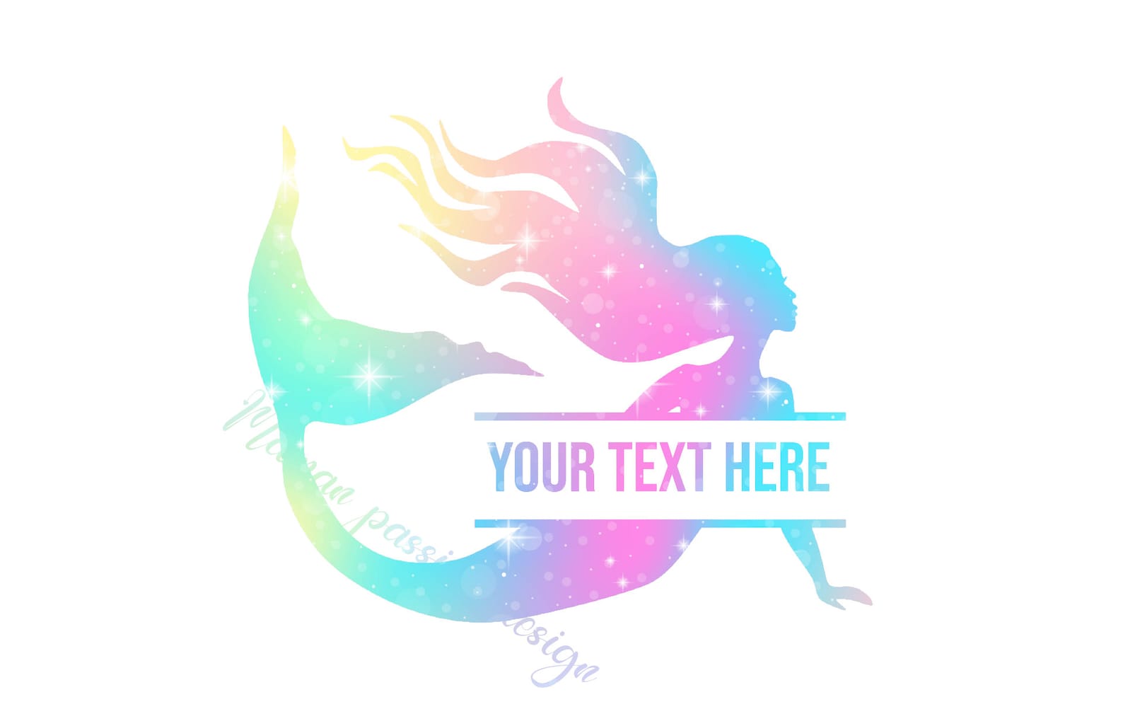 Mermaid Svg With Custom Name, Mermaid T-shirt Svg Files, Mermaid ...