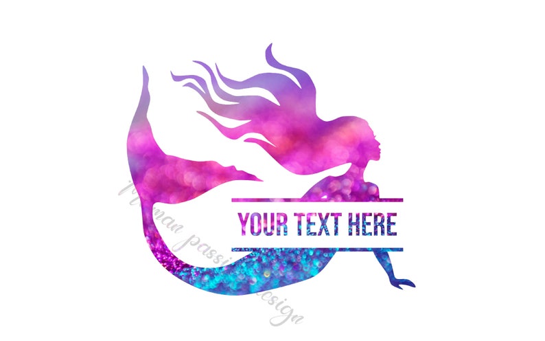 Mermaid Svg With Custom Name Mermaid T-shirt Svg Files - Etsy