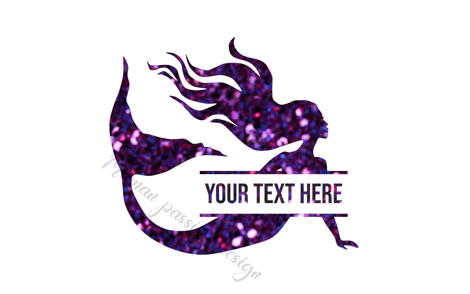 Mermaid Svg With Custom Name Mermaid T-shirt Svg Files - Etsy