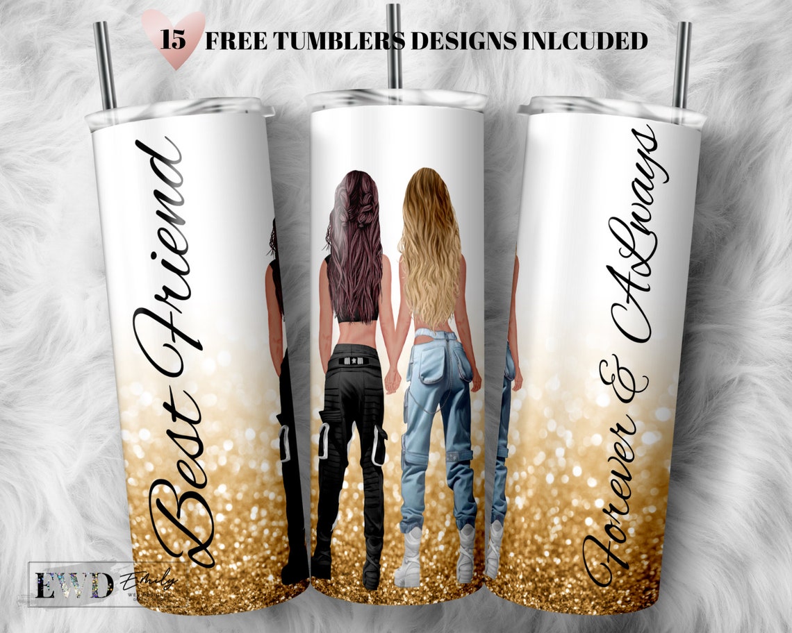 Best Friend Tumbler Wrap Best Friend Gifts for Women Bestie - Etsy