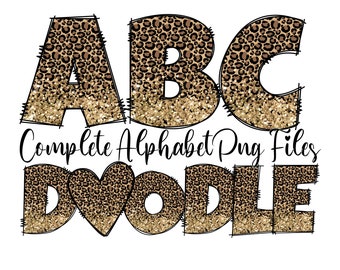 Doodle Letters, Sublimation Upper Case Alphabet, Alphabet Red Glitter ...