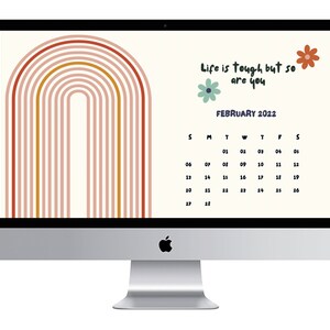 Calendar 2022 Desktop Organizer Wallpaper Mac Windows Organic Flowers ...