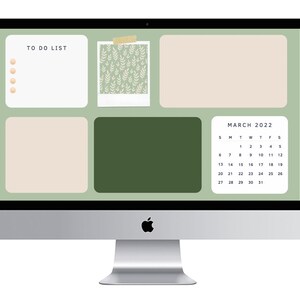 Calendar 2022 Desktop Organizer Wallpaper Mac Windows Natural Minimal ...