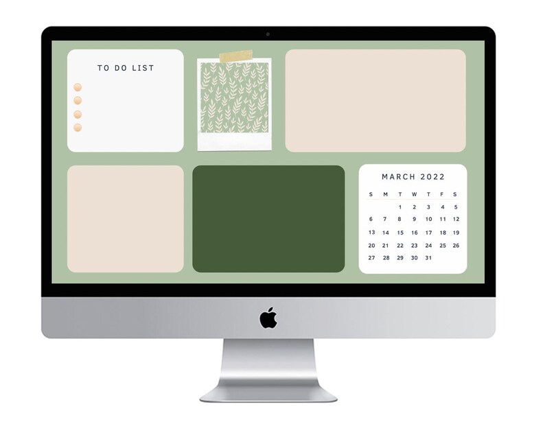 Calendar 2022 Desktop Organizer Wallpaper Mac Windows Natural Minimal ...