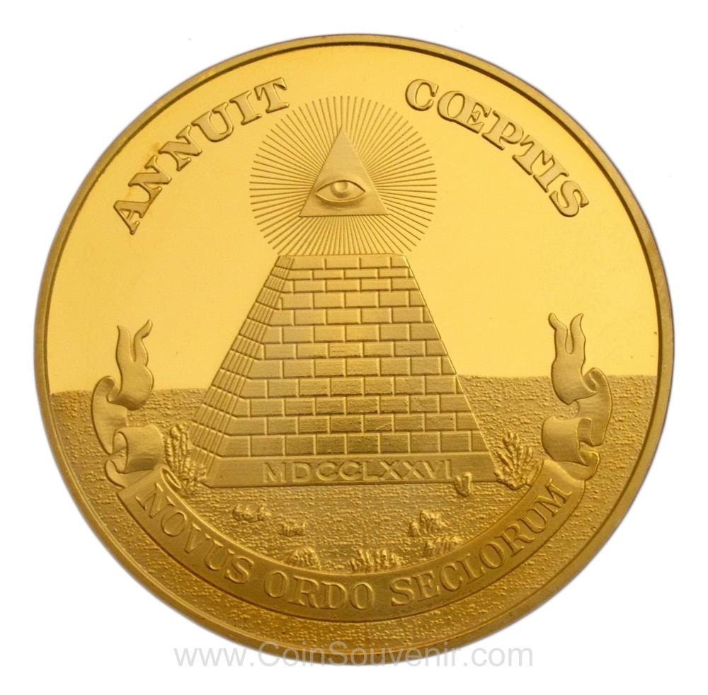 Masonic Freemason Symbol Pyramid All-seeing Eye Gold Color - Etsy