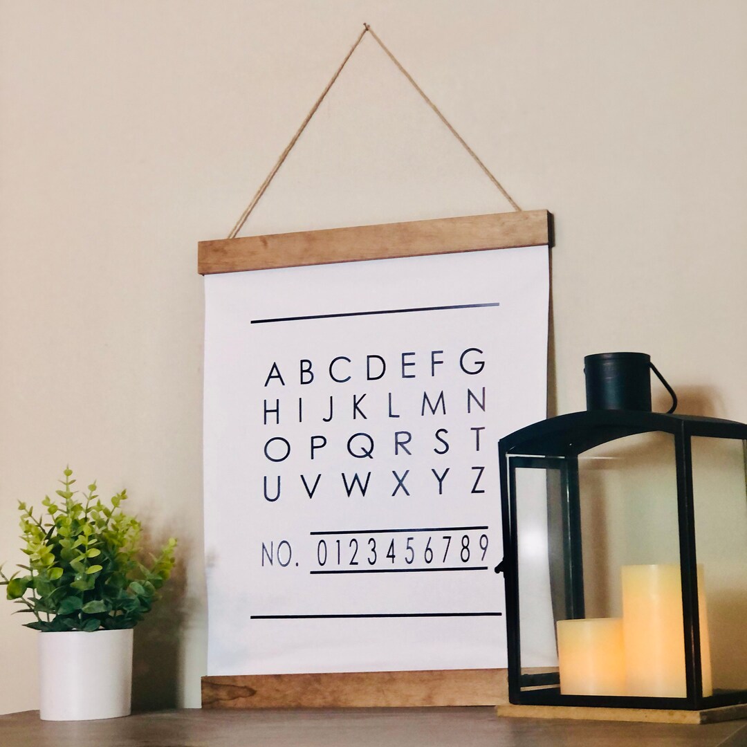 ABC Sign, Numbers Sign, Alphabet Canvas, Playroom Wall Decor, Nursery ...