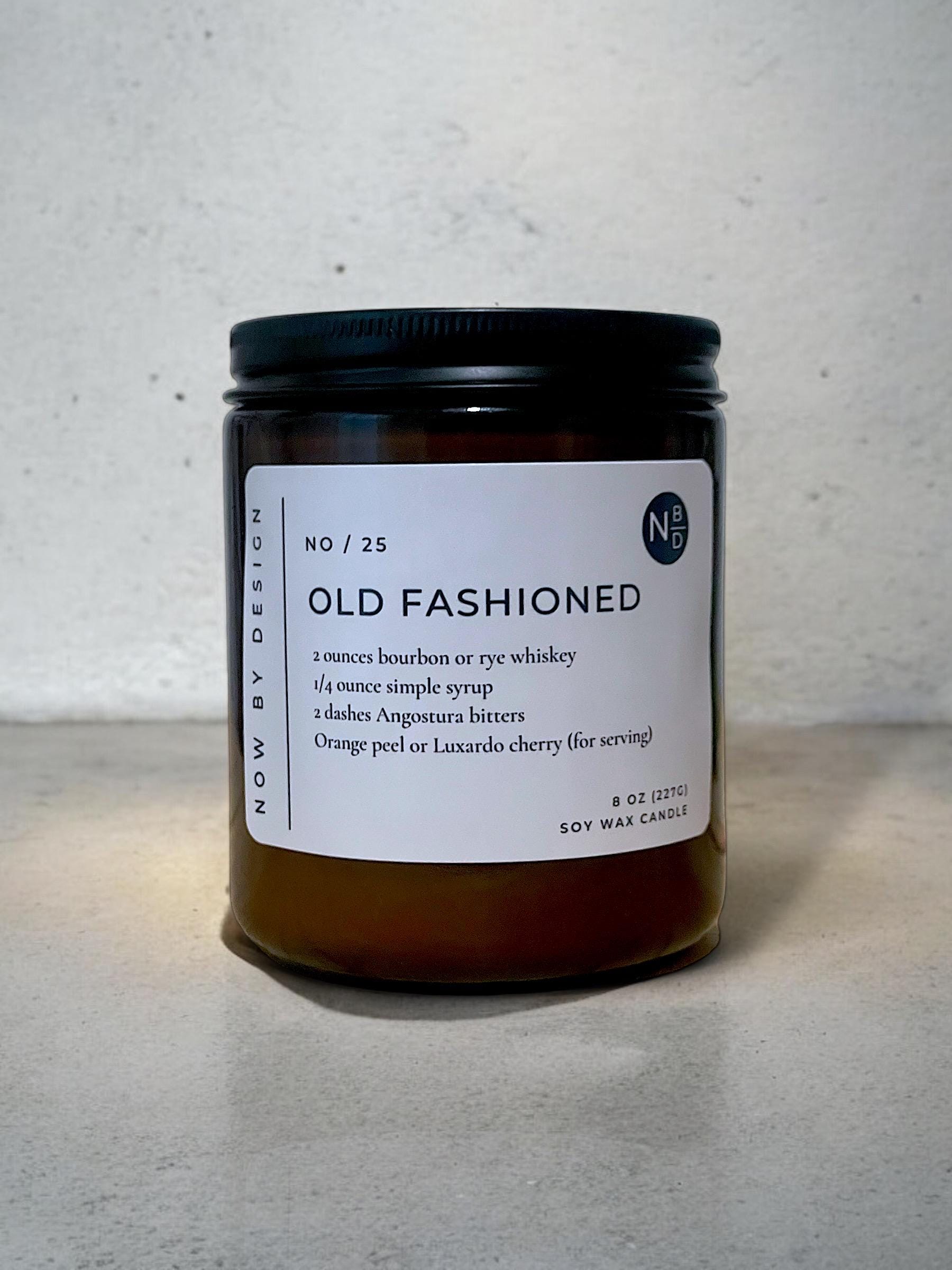 Old Fashioned Candle, Craft Cocktail, Bar Decor, Office Candle, Whiskey ...