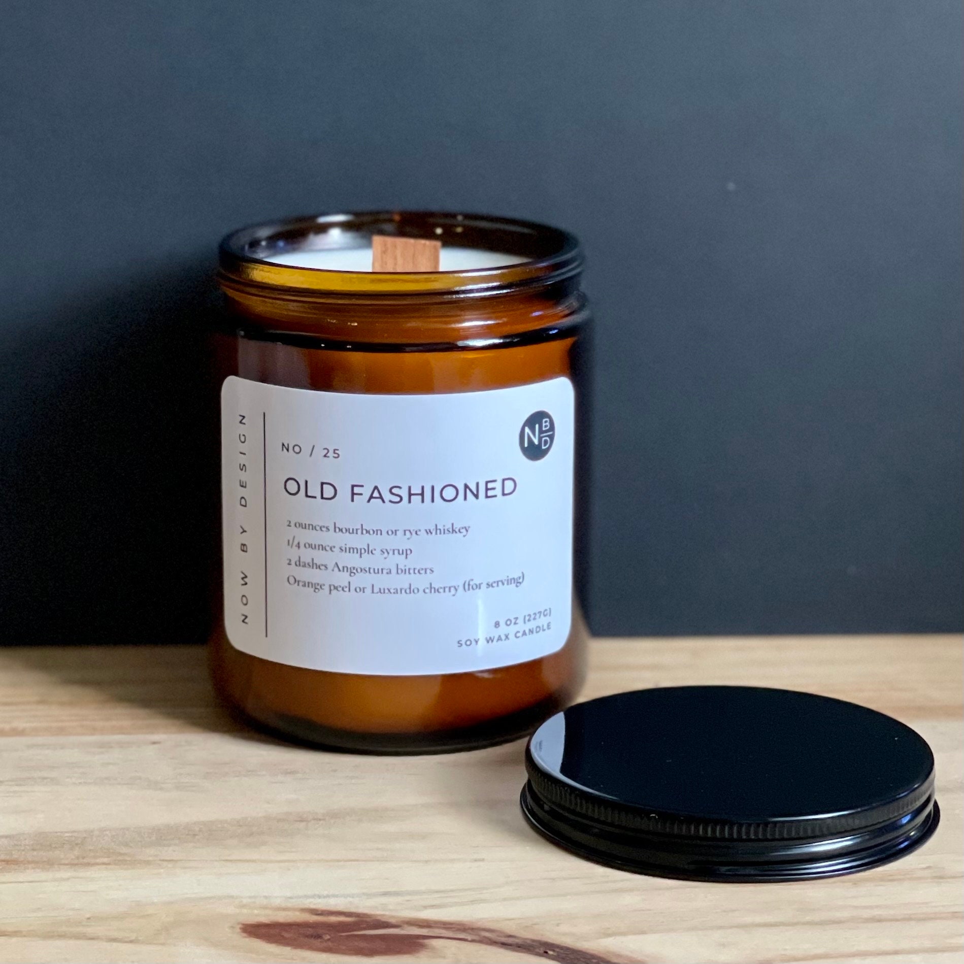 Old Fashioned Candle, Craft Cocktail, Bar Decor, Office Candle, Whiskey ...