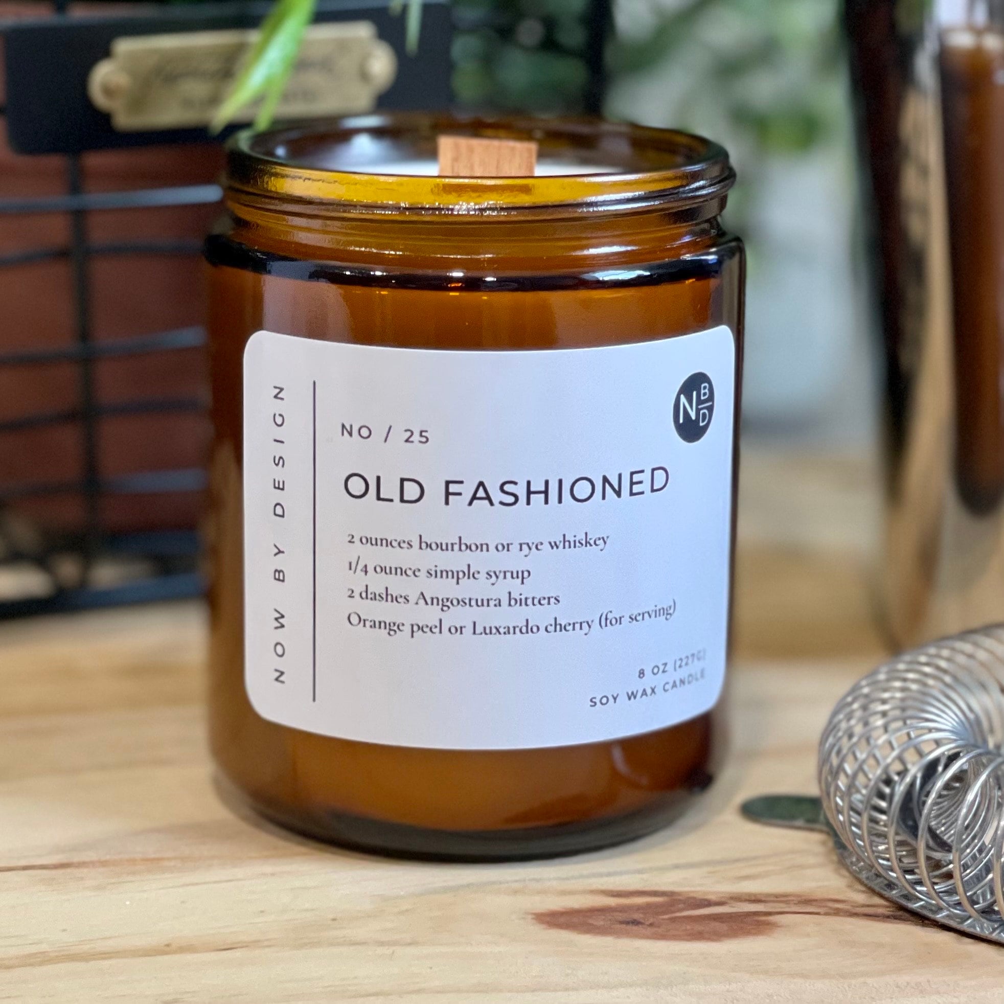 Old Fashioned Candle, Craft Cocktail, Bar Decor, Office Candle, Whiskey ...