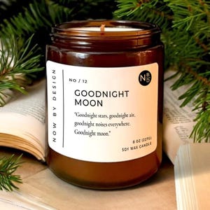 Goodnight Moon, Soy Wax Blend, 8oz Candle, Wood Wick, Teacher Gift ...