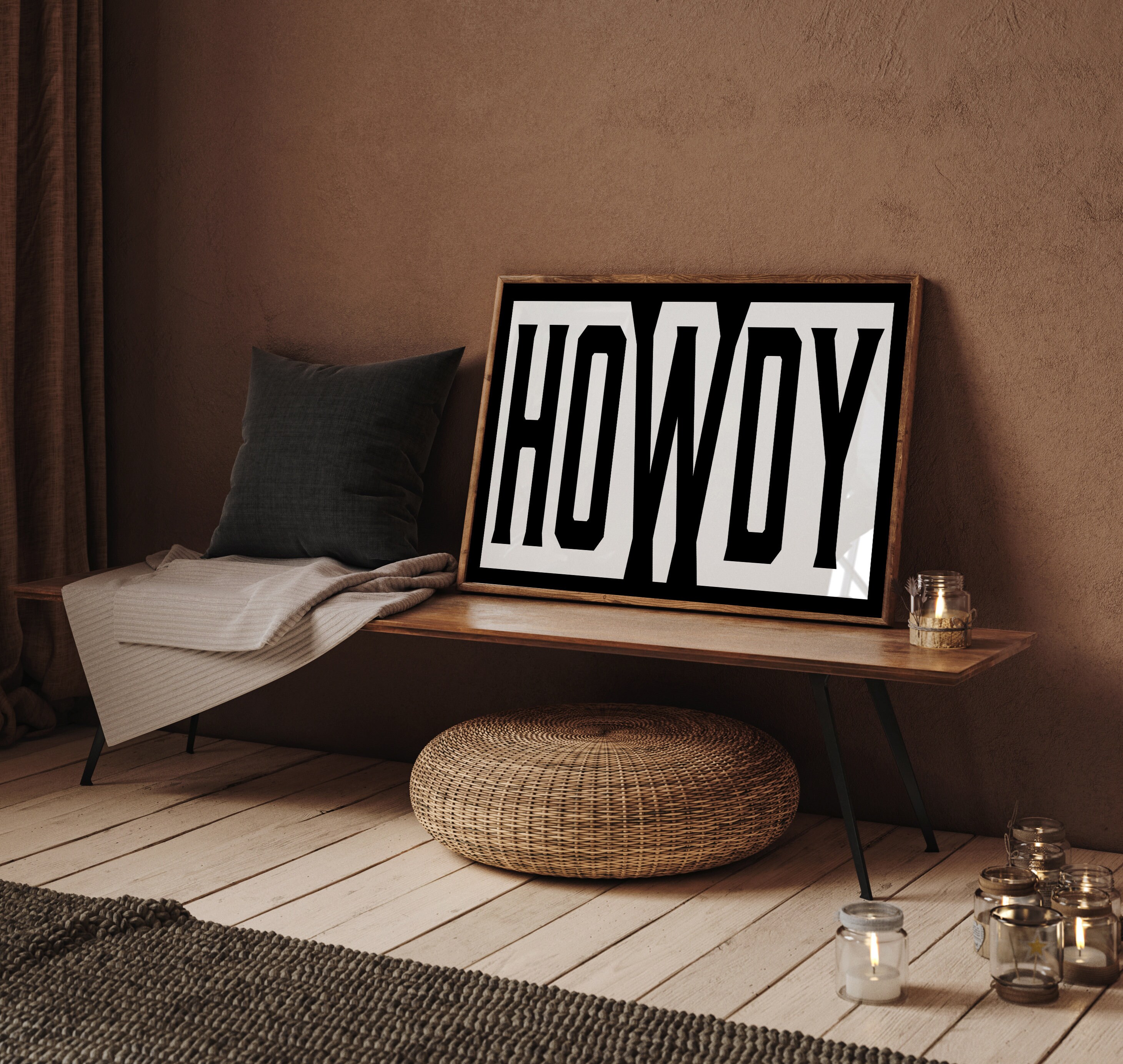 Howdy Rodeo Typography Art Print, Digital Download, Western Decor ...