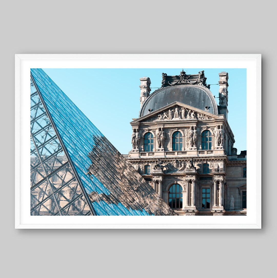 Louvre Pyramid Reflection Art Print: Paris Architecture Photography - Etsy