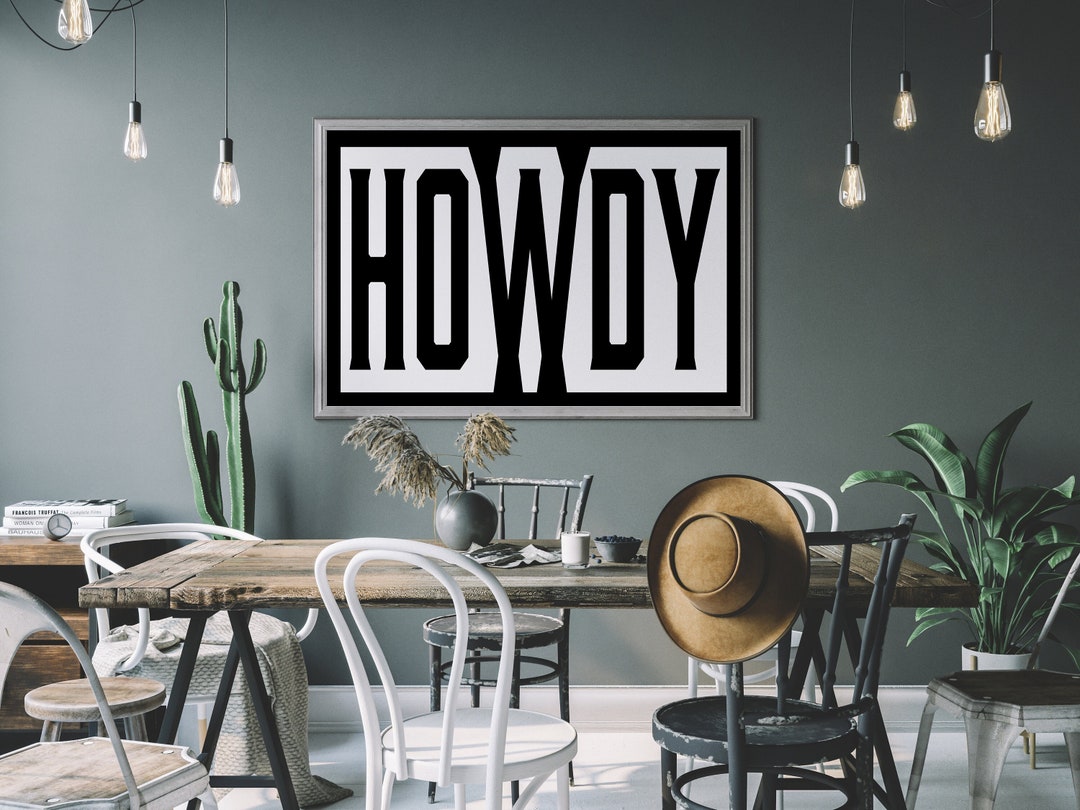 Howdy Rodeo Typography Art Print, Digital Download, Western Decor ...
