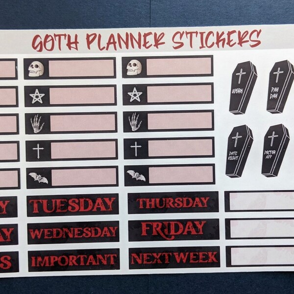 Goodnotes Goth Stickers - Etsy