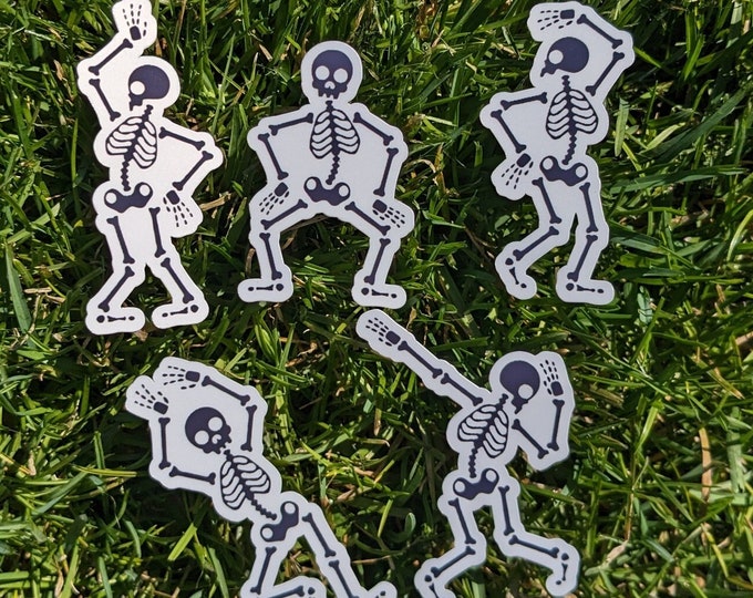 4 Dancing Skeleton Stickers, Macabre Stickers, Gothic, Skeleton ...