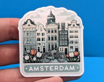 Amsterdam Vinyl Sticker Suitcase Decal Travel Journal Sticker Laptop ...