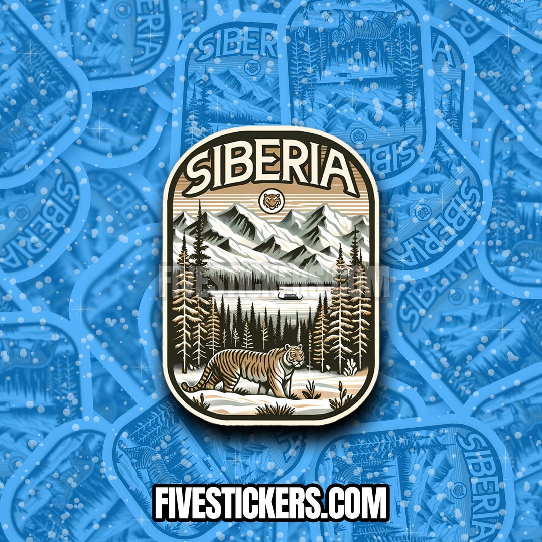 Siberia Travel Sticker // Country Decal for Suitcase, Laptop, Car or ...