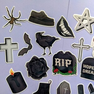 Goth Aesthetic Sticker Pack - 20 Goth Stickers - Laptop Stickers, Water ...
