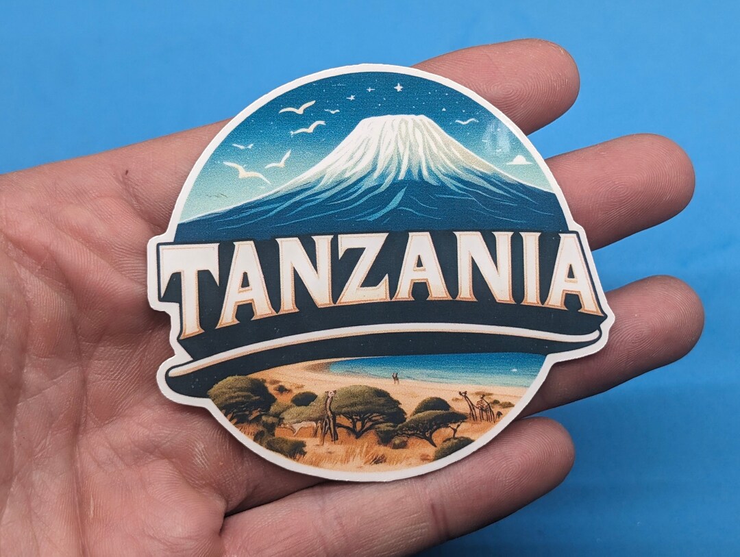 Tanzania Travel Sticker // East Africa Decal for Suitcase, Laptop, Car ...