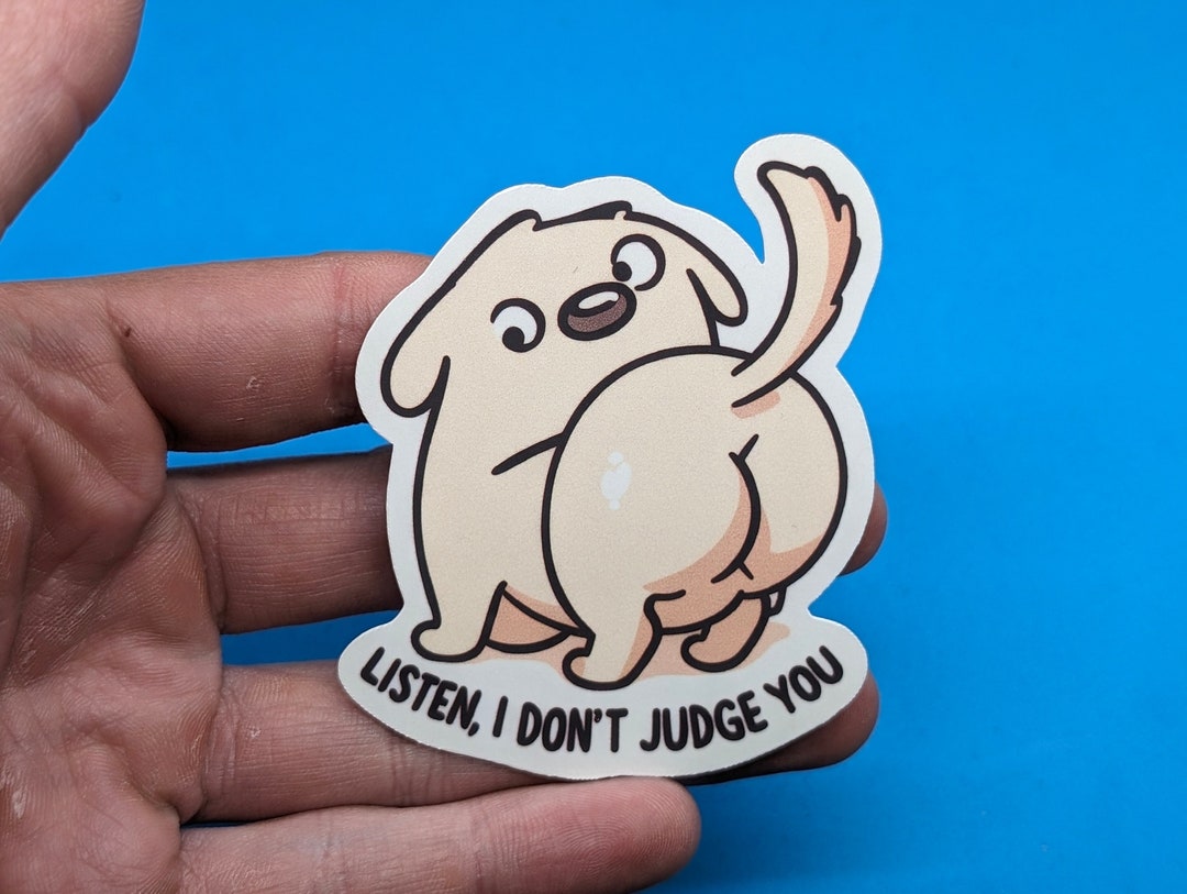 Dogs Don't Judge You Sticker // Funny Dog Owner Sticker Gift for Water ...