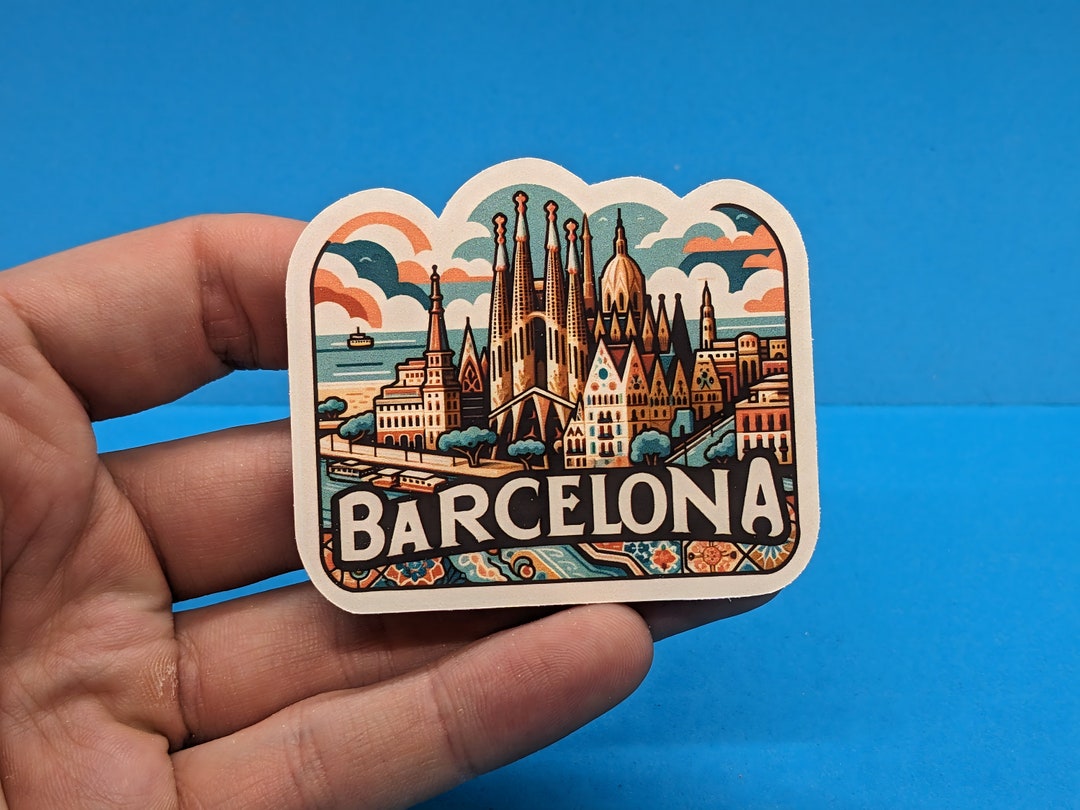 Barcelona Travel Sticker #001 // Decal for Suitcase, Laptop, Car or ...