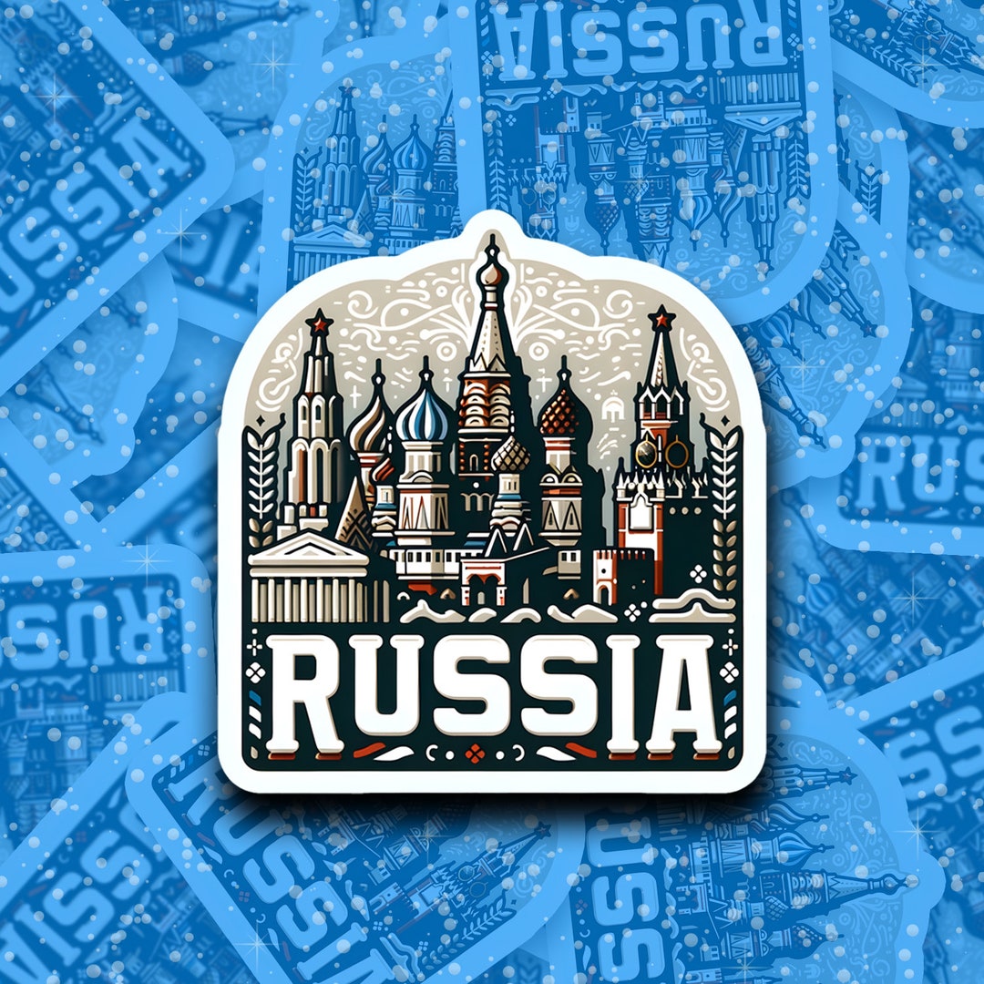 Russia Travel Sticker // Russian Decal for Suitcase Laptop - Etsy