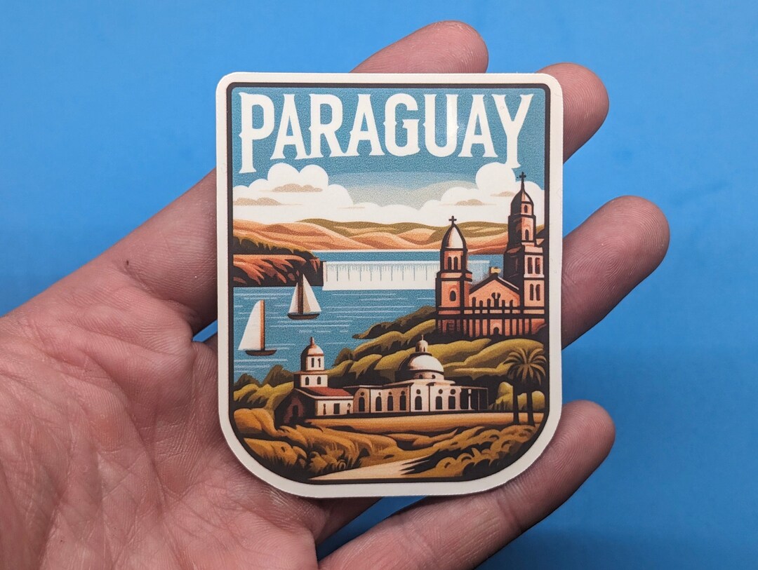 Paraguay Sticker // Decal for Suitcase, Laptop, Car or Water Bottle ...