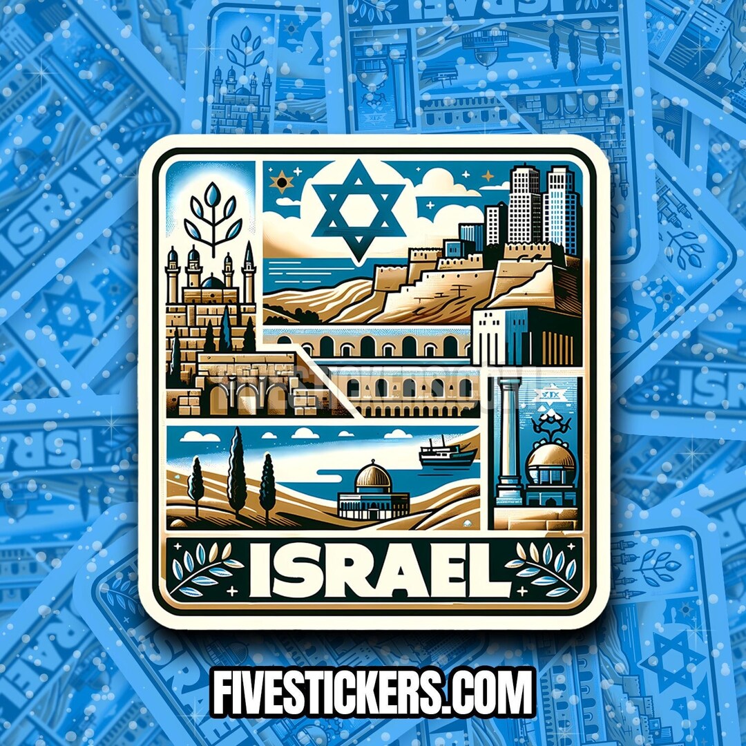 Israel Travel Sticker Country Decal for Suitcase Laptop Car Water ...