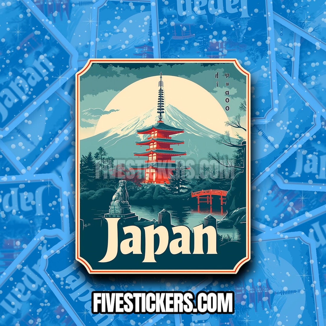 Japan Travel Sticker #002 // Decal for Suitcase, Laptop, Car or Water ...