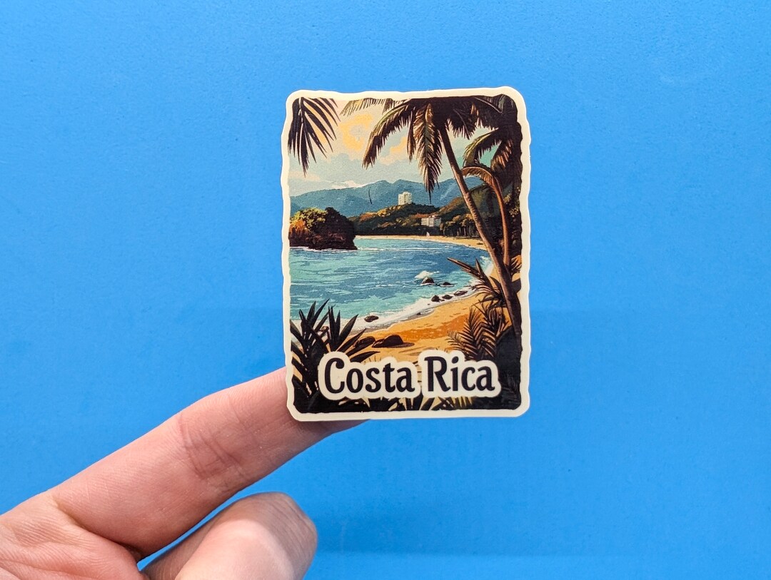 Costa Rica Travel Sticker #002 // Decal for Suitcase, Laptop, Car or ...