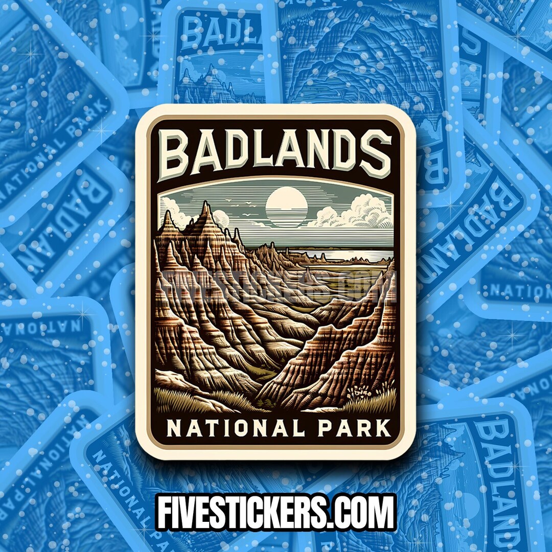 Badlands National Park Travel Sticker // National Park Decal for ...