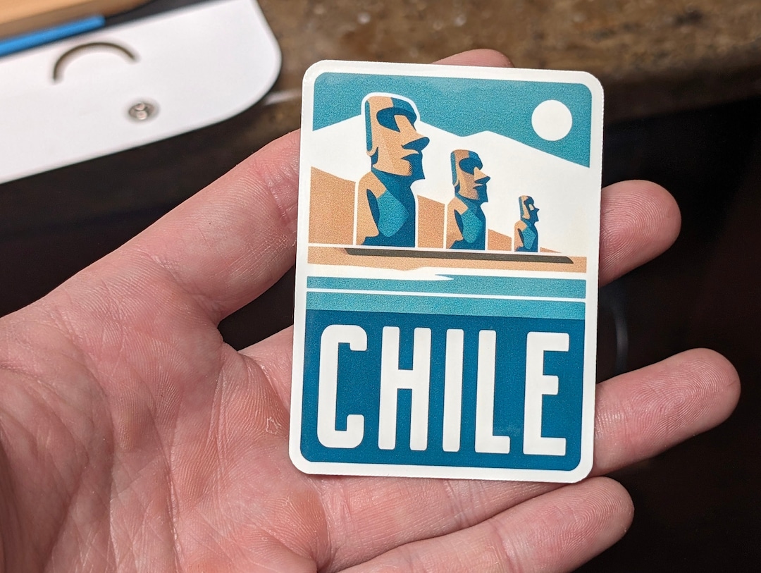 Chile Travel Sticker // South America Decal for Suitcase, Laptop, Car ...
