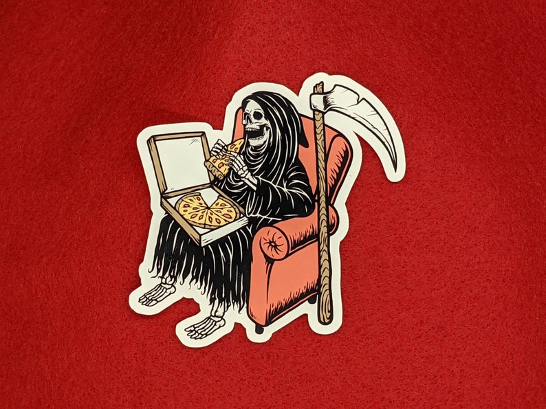 Grim Reaper Sticker Funny Stickers Skateboard Stickers - Etsy