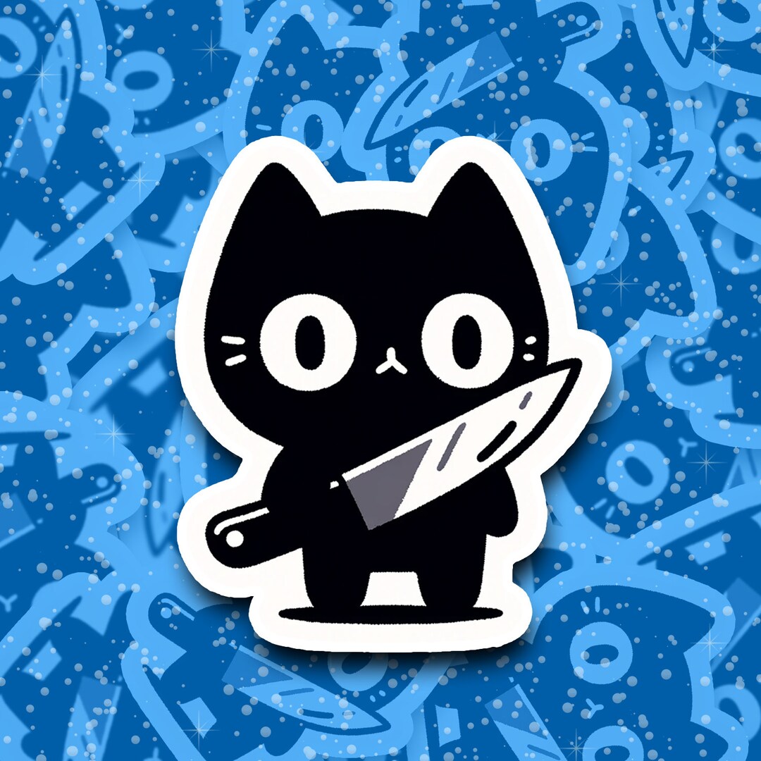 Menace Kitty Sticker / Cat Sticker / Vinyl Sticker / Journaling ...