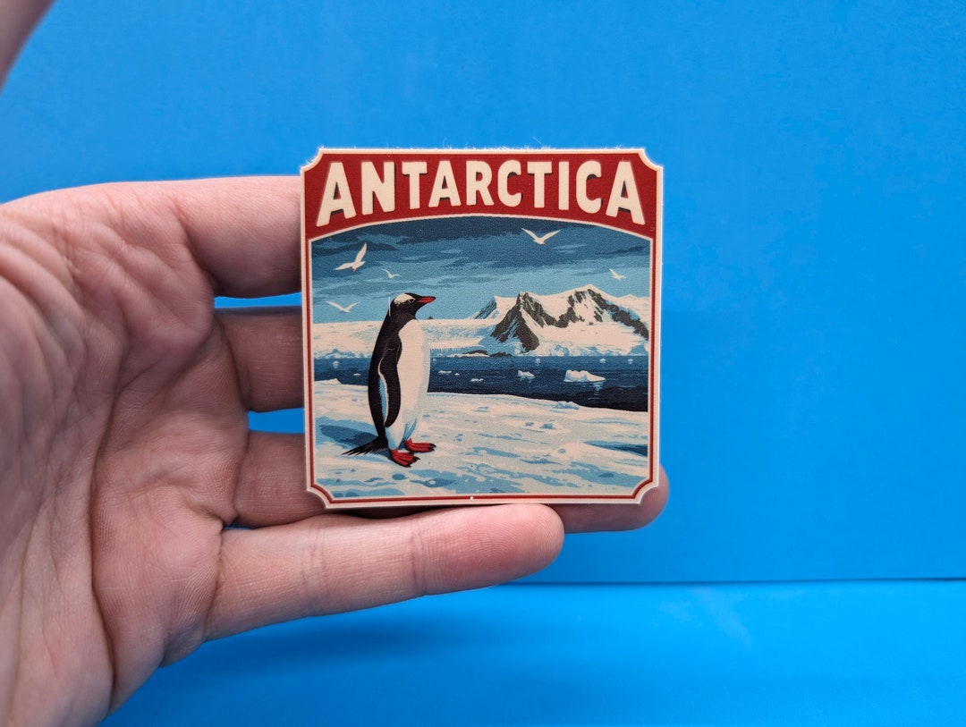 Antarctica Travel Sticker // Continent Decal for Suitcase, Laptop, Car ...