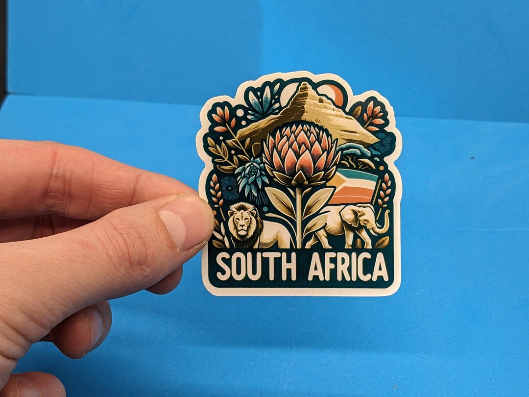 South Africa Travel Sticker // Decal for Suitcase, Laptop, Car or Water ...