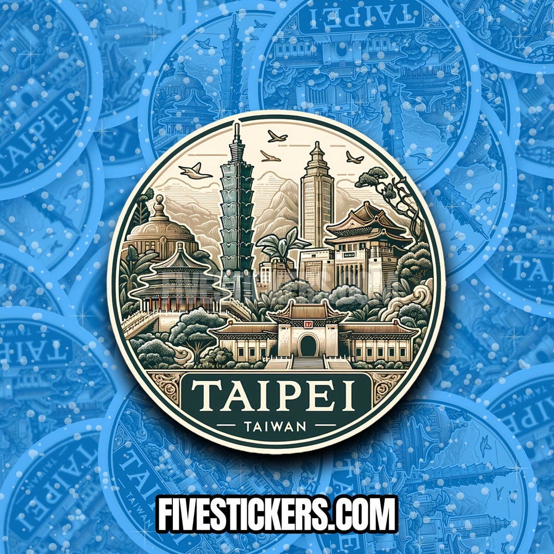 Taipei Sticker // Taiwan Decal for Suitcase, Laptop, Car or Water ...