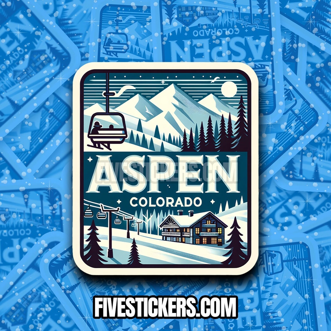 Aspen Travel Sticker // Colorado Decal for Suitcase, Laptop, Car or ...