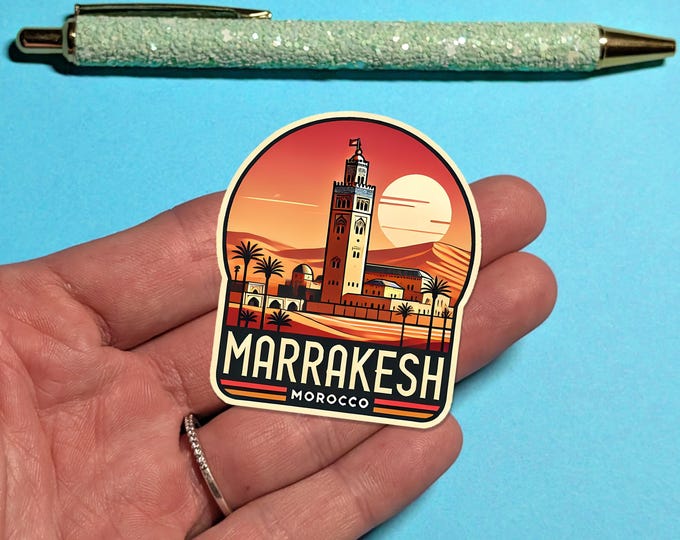 Morocco Sticker, Morrocco Sticker, Travel Sticker, Marrakech Sticker ...