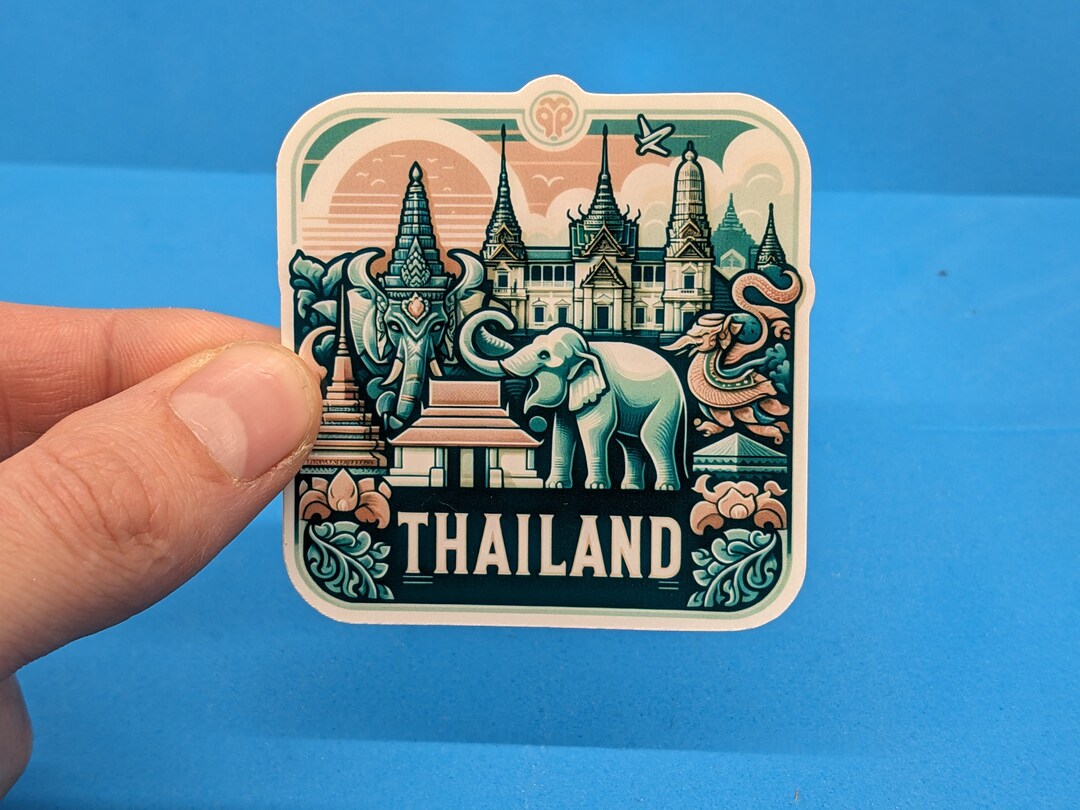 Thailand Travel Sticker // Decal for Suitcase, Laptop, Car or Water ...