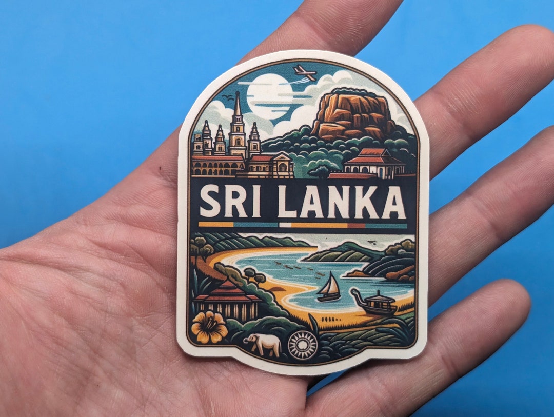 Sri Lanka Travel Sticker // Decal for Suitcase, Laptop, Car or Water ...