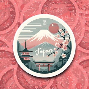 Japan Travel Sticker // Decal for Suitcase, Laptop, Car or Water Bottle ...