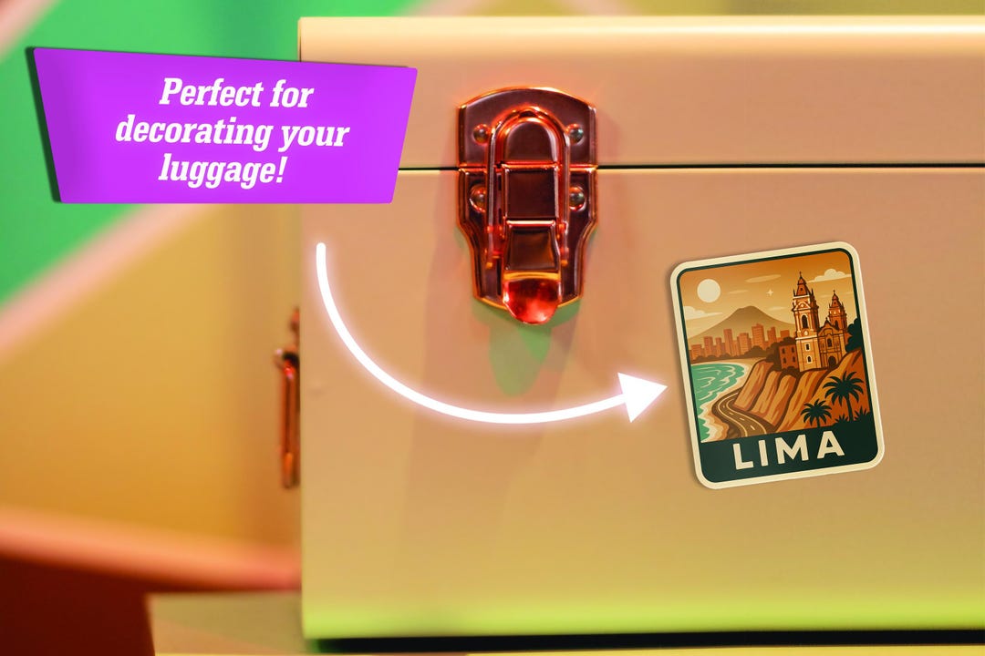 Lima Sticker - Travel Stickers for Planners, Journals, Parties, Gifts ...