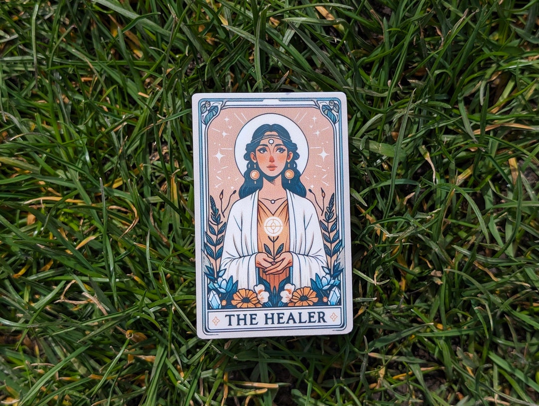 Tarot Card Sticker "the Healer" Vinyl Holistic Decal - Laptop Sticker ...