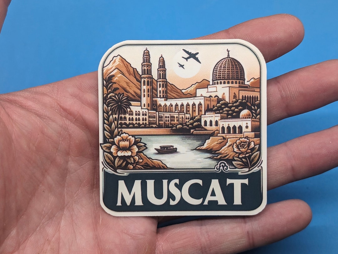 Muscat Travel Sticker - Oman Decal for Suitcase, Laptop, Car, Water ...