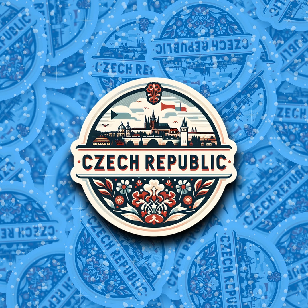 Czech Republic Travel Sticker // Czechia Decal for Suitcase - Etsy