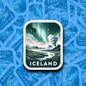 Iceland Travel Sticker Icelandic Decal for Suitcase Laptop Car or Water ...
